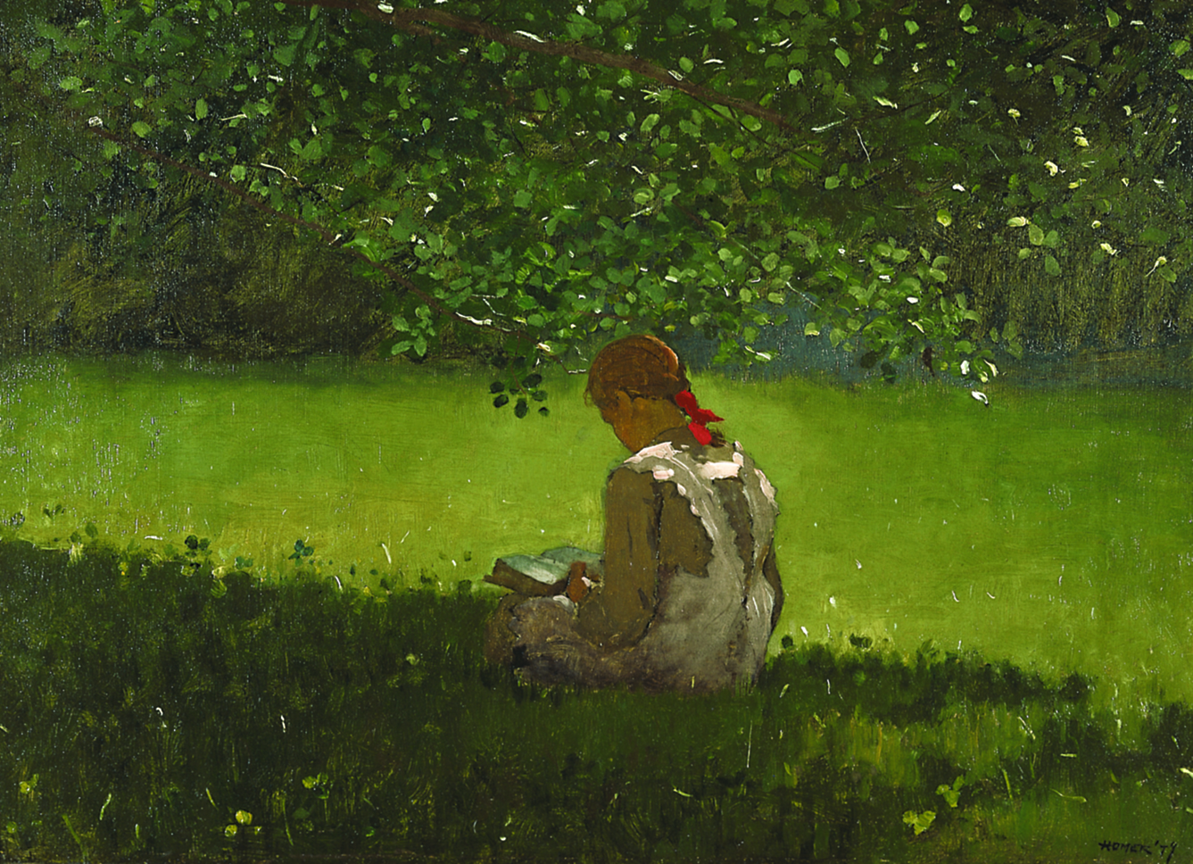 Winslow Homer | Reading by the Brook (1879) | MutualArt