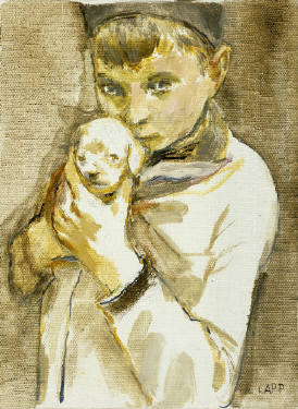 Maurice Lapp | Boy with Dog (2007) | MutualArt