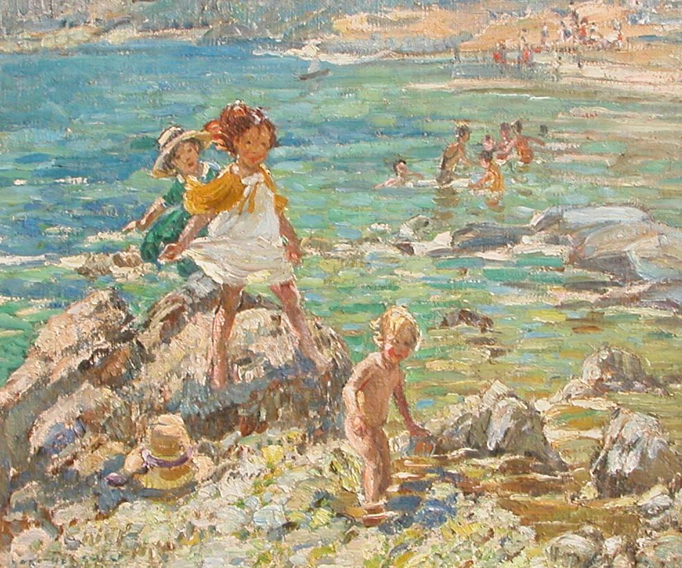 Dorothea Sharp | Children Playing Among the Rocks | MutualArt