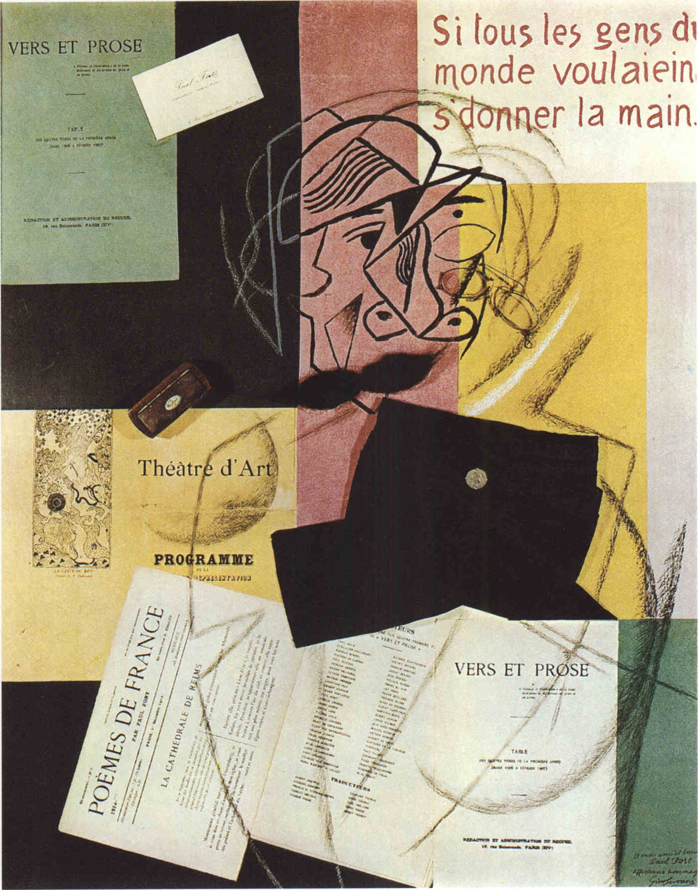 Gino Severini | Portrait of Paul Fort (1913 - 1914) | MutualArt