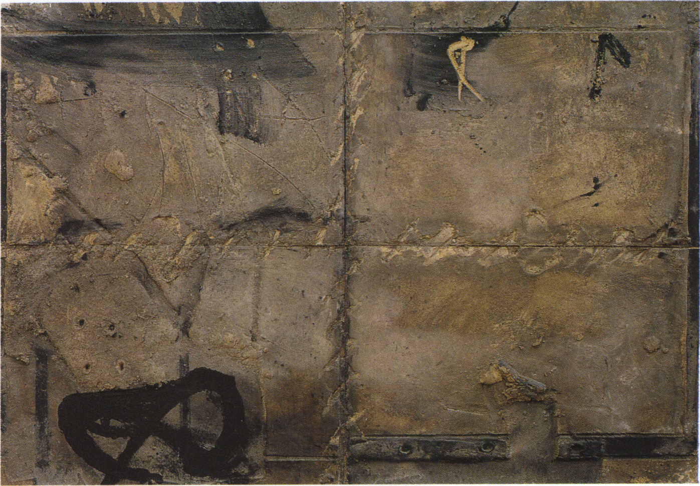 Antoni Tàpies | Grey Relief in Four Parts (1963) | MutualArt
