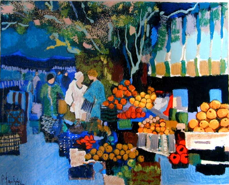 Claude Fauchère | A Market Scene I | MutualArt