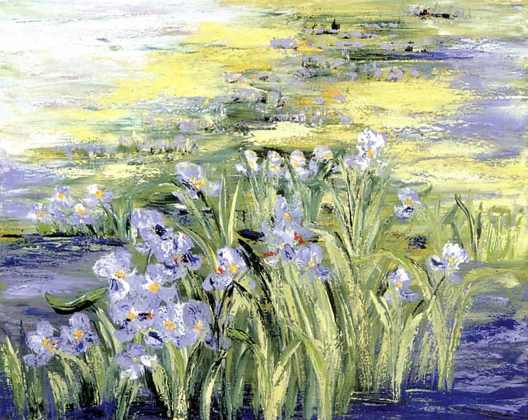 Jaline Pol | Still, beautiful irises mirror the golend hues of the ...