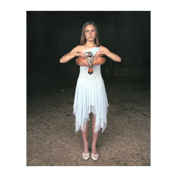 Laura McPhee | Mattie with a Northern Red-Shafted Flicker in Her Eighth ...