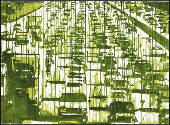 Christopher Rose | Green Drawing (2007) | MutualArt