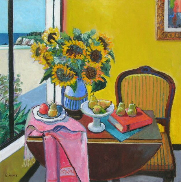 Robert Frame | Sunflowers in Yellow Room | MutualArt