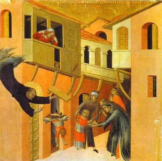 Simone Martini | The Miracle of the Child Falling from the Balcony ...