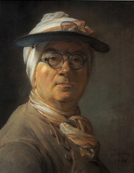 Jean Siméon Chardin | Self-Portrait with an Eye-Shade (1775) | MutualArt