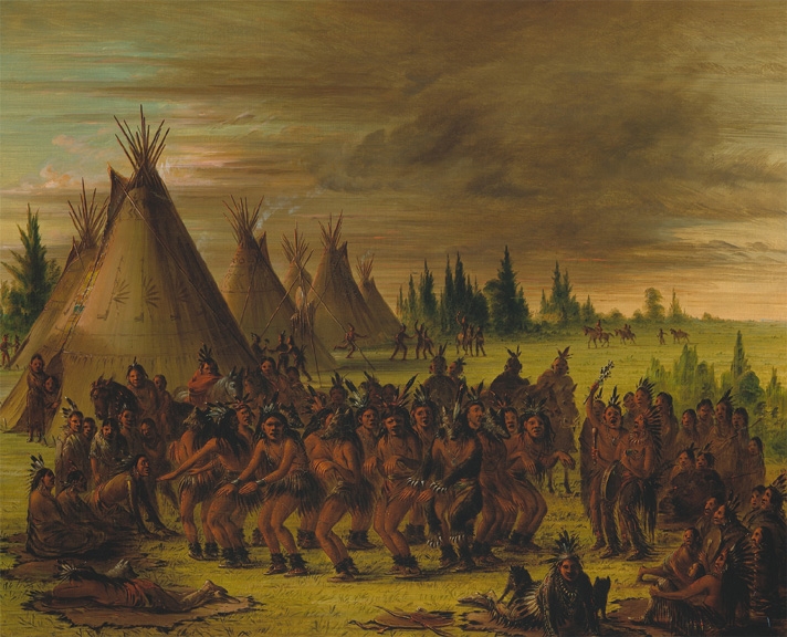 George Catlin | THE BEAR DANCE (Sioux) (1847) | MutualArt