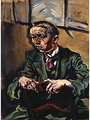 Ludwig Meidner | Portrait of a Young Man (1912) | MutualArt