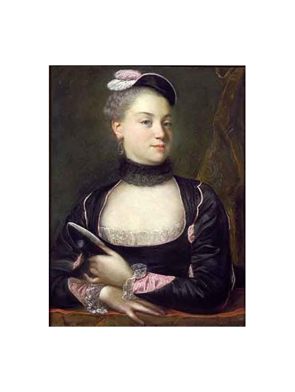 Jean-Étienne‏ Liotard | Portrait of a French Actress (1746) | MutualArt