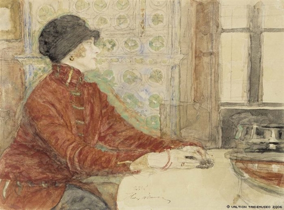 Ilya Repin | Woman Seated at a Table (1925) | MutualArt