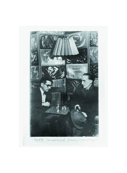 Man Ray | Man Ray and Marcel Duchamp Playing Chess at Man Ray's Studio ...