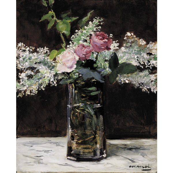 Édouard Manet | Vase of White Lilacs and Roses (1883) | MutualArt