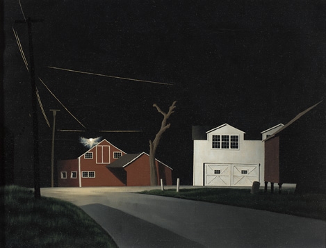 George Copeland Ault | Black Night: Russell's Corners (1943) | MutualArt