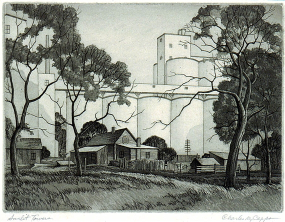 Charles Capps | Sunlit Towers (1954) | MutualArt