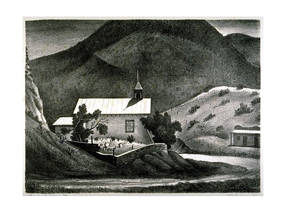 William Judson Dickerson | Church at Canyoncito (1942) | MutualArt