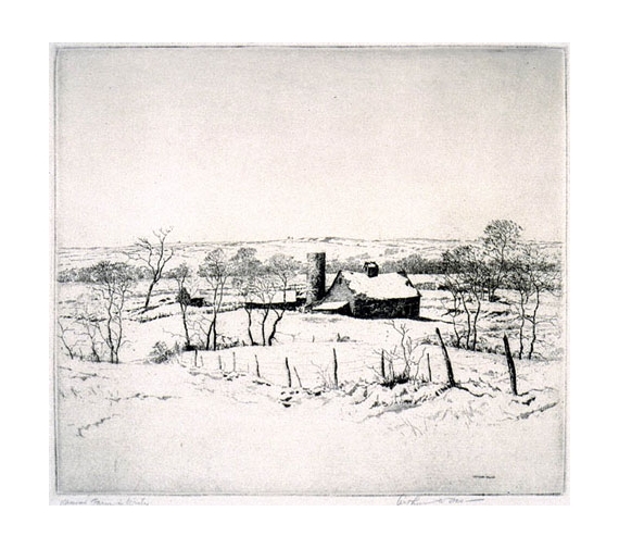 Arthur Hall | Kansas Farm in Winter | MutualArt