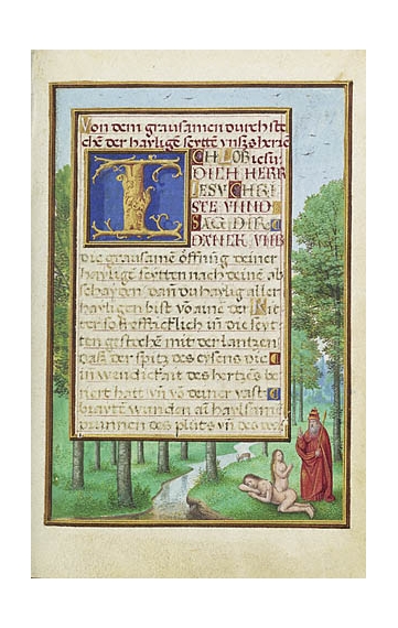 Simon Bening | Border with the Creation of Eve (1525 - 1530) | MutualArt