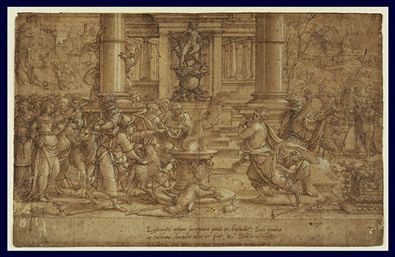 Elder Pieter | The Sacrifice at Lystra (1529 - 1530) | MutualArt