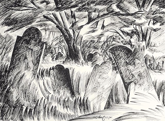 Carl Schaefer | Vermont Graveyard (1940) | MutualArt