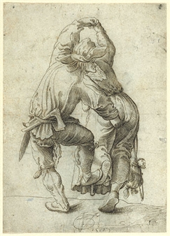 Urs Graf | Dancing Peasant Couple (1525) | MutualArt