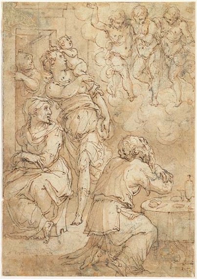 Giorgio Vasari | Three Angels Appearing to Abraham (1570) | MutualArt