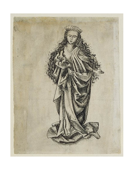Martin Schongauer | Standing Female Saint (1490) | MutualArt