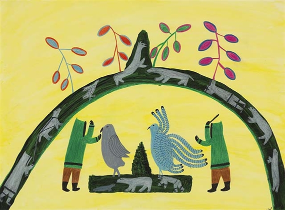 Lucy Qinnuayuak | Hunting Frieze (1977) | MutualArt
