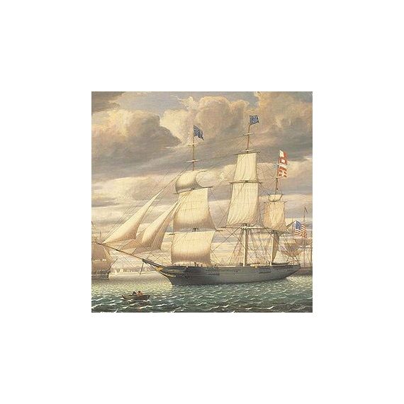 Fitz Hugh Lane | Ship Southern Cross in Boston Harbor (1851) | MutualArt