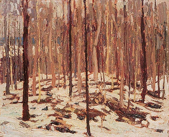 Tom Thomson | Snow in the Woods (I) (1915) | MutualArt