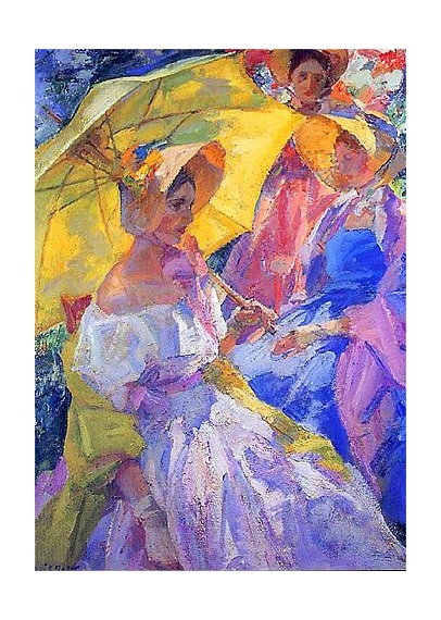 Louis Betts | Ladies in the Garden, Old Lyme | MutualArt