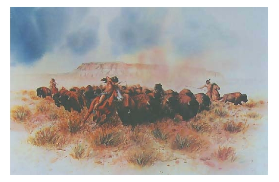 Mark Silversmith | Vision of the Last Buffalo Hunt | MutualArt