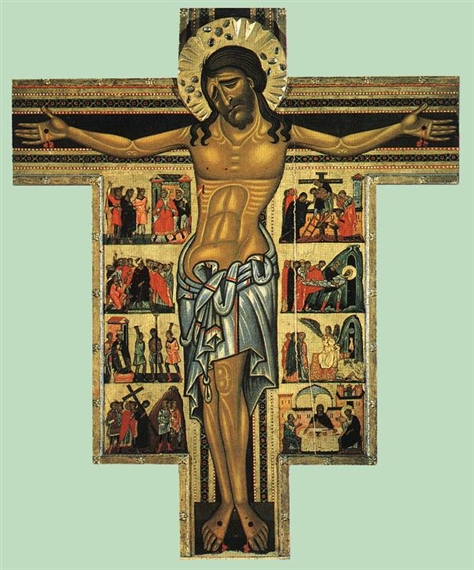 Master of the Bardi Saint Francis | Crucifix with scenes from Calvary ...