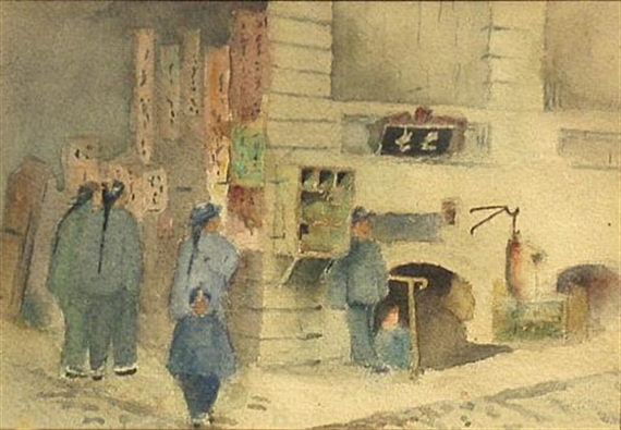 Charles Peter Neilson | Sketch, Chinatown (1905) | MutualArt