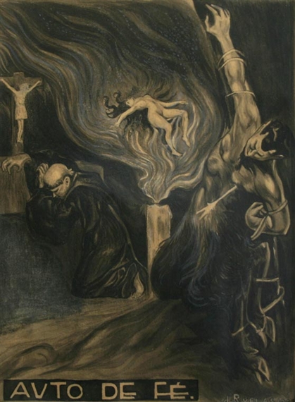 Julio Ruelas | Auto de fe (1906) | MutualArt