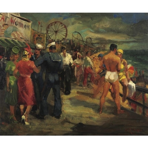 William Franklin Draper | Boardwalk (1939) | MutualArt