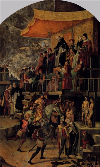Pedro Berruguete | Burning of the Heretics (Auto-da-fé) (1500) | MutualArt
