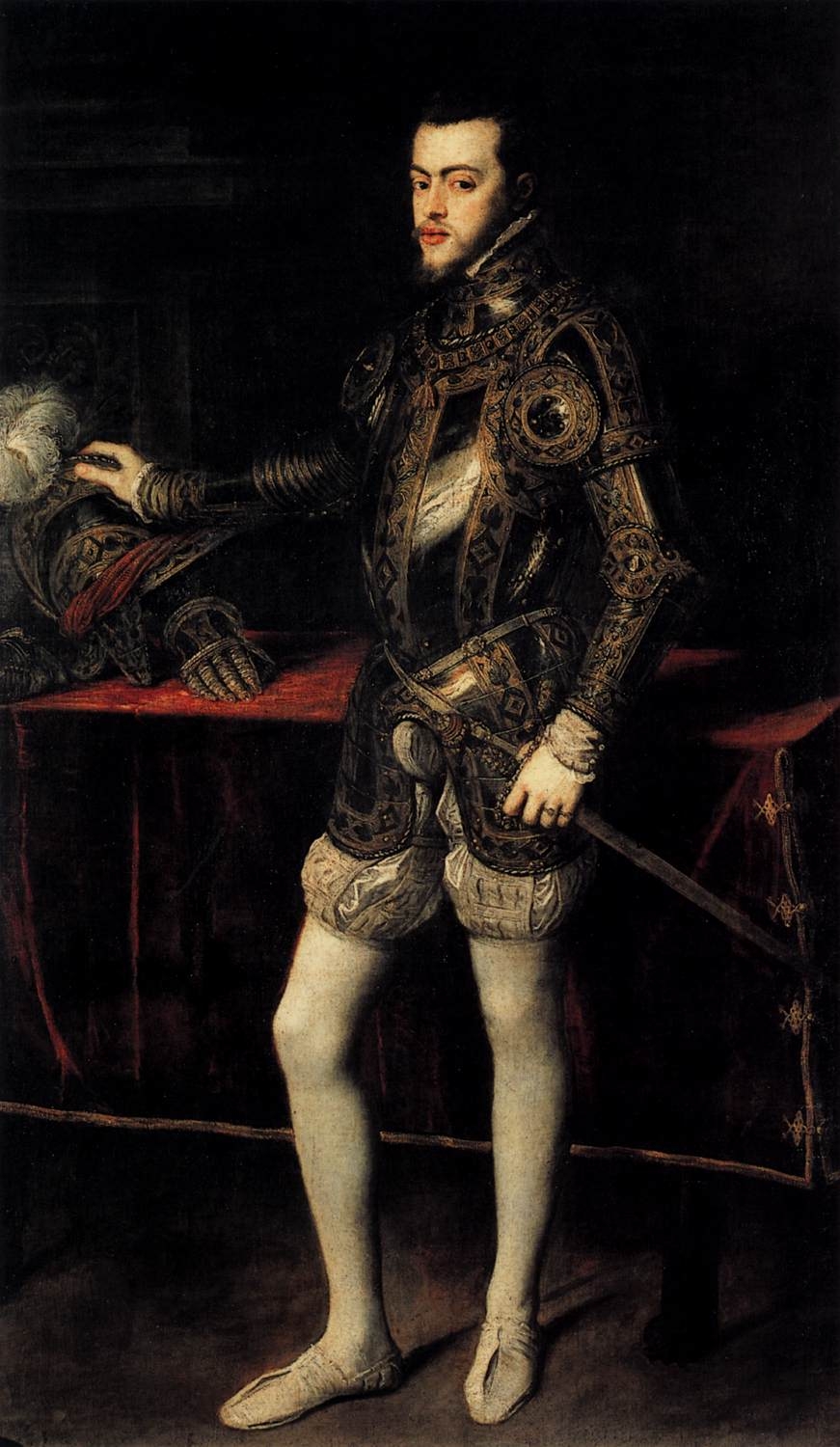 Titian | Portrait of Philip II in Armour (1550 - 1551) | MutualArt