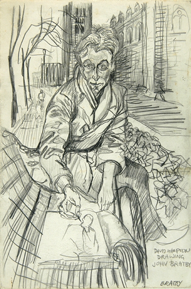 John Randall Bratby | DAVID HAMPTON DRAWING JOHN BRATBY | MutualArt