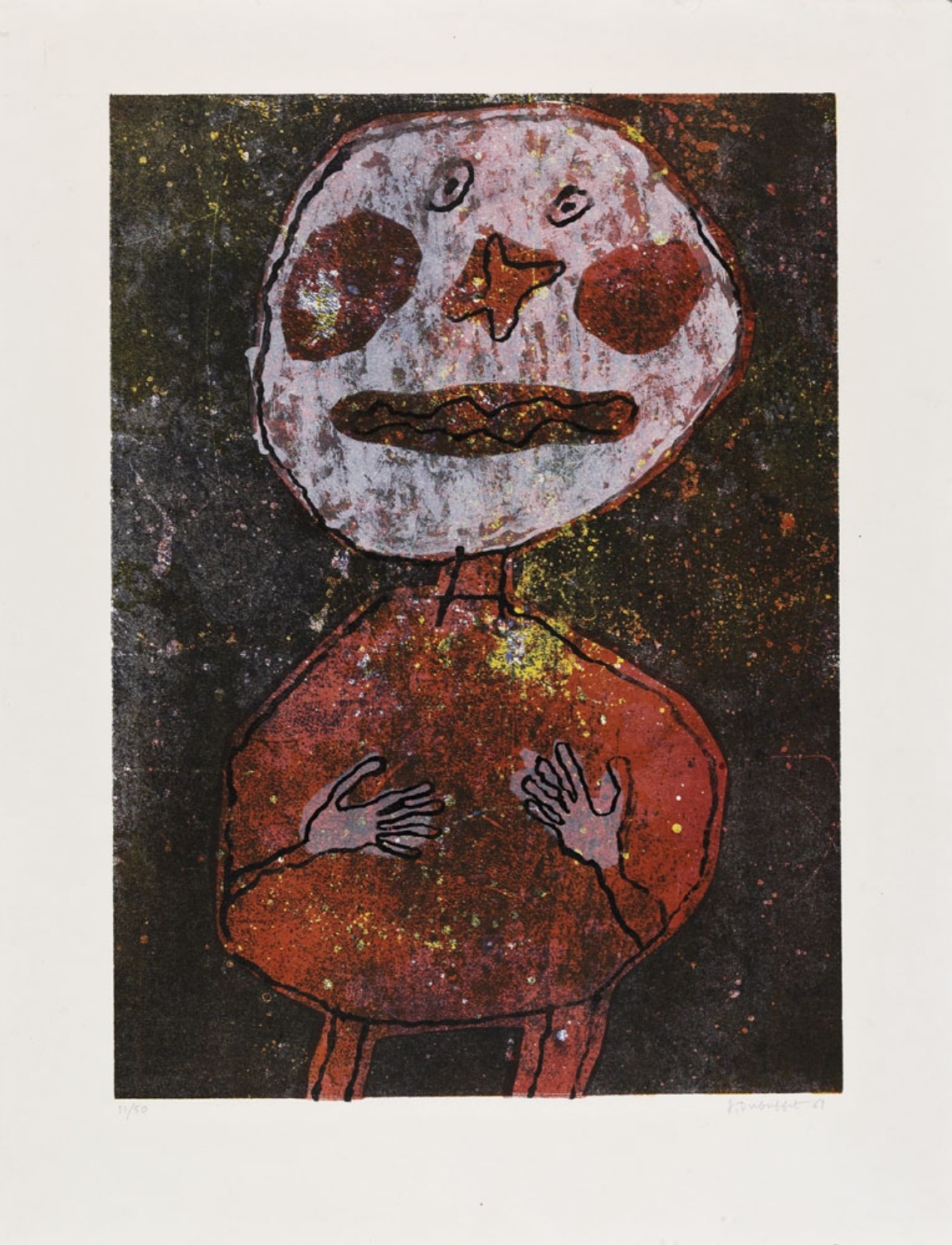 Jean Dubuffet | Personnage au costume rouge (1961) | MutualArt