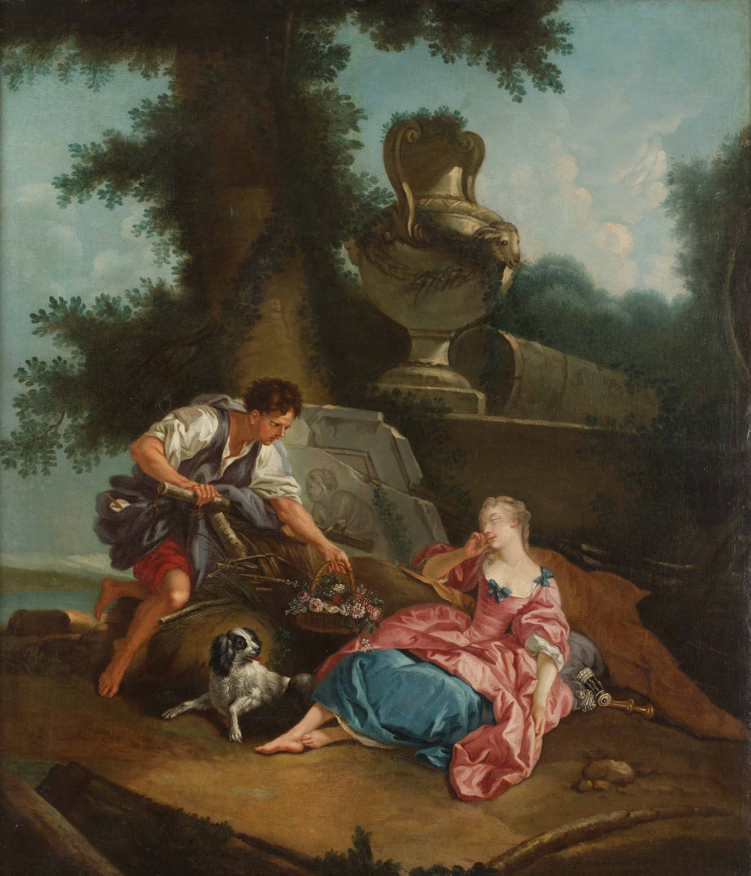 François Boucher | PASTORAL FIGURSCEN | MutualArt