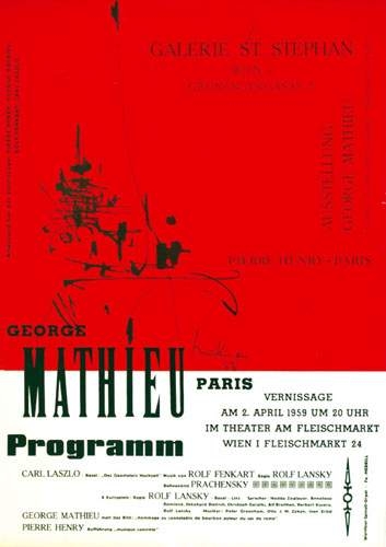 Georges Mathieu | George Mathieu 1958, Galerie St Stephan. 1959. (1959 ...