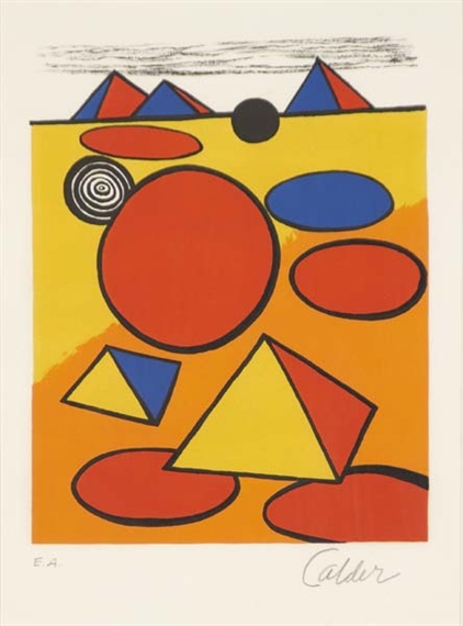 Alexander Calder | Composition with Pyramids, Circles and Clouds (From ...