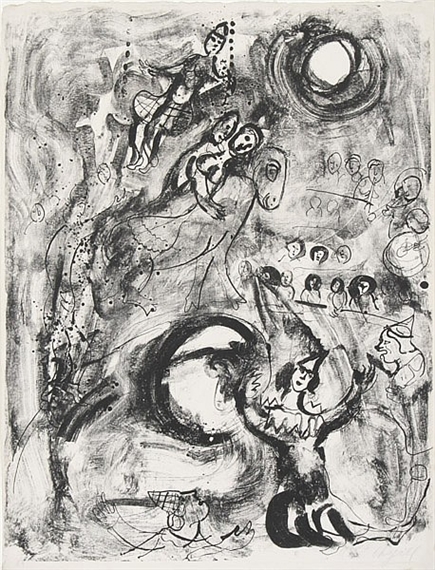 Marc Chagall | Clown aux Cerceaux (1956) | MutualArt