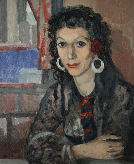 Clifford Hall | Portrait of a woman with earrings | MutualArt