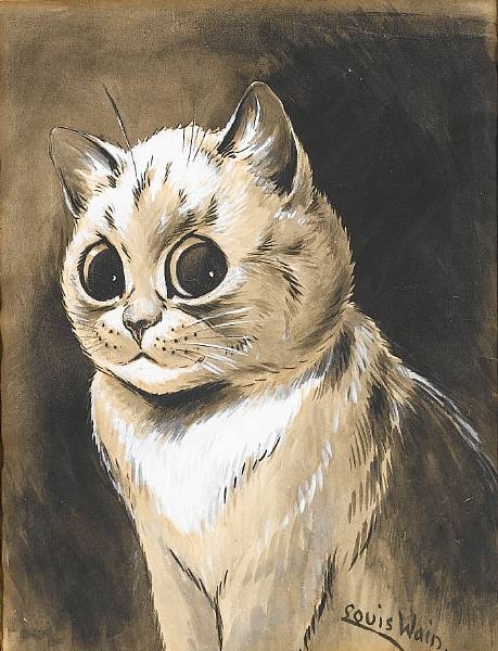 Louis Wain | The wide-eyed kitten | MutualArt