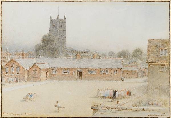 Albert Goodwin | The rain from heaven, All Souls, Oxford (1922) | MutualArt