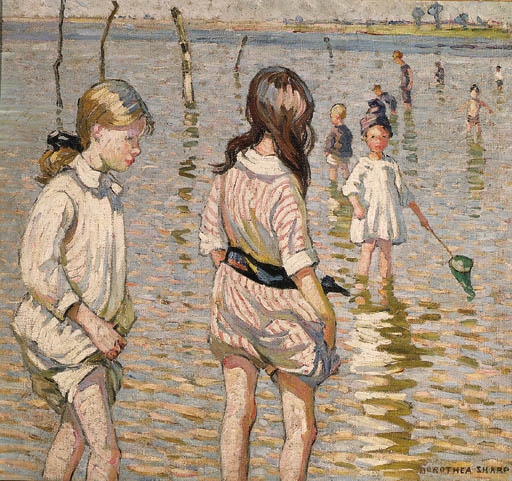 Dorothea Sharp | Children paddling | MutualArt