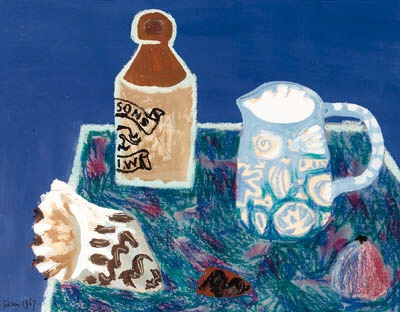 Mary Fedden | Blue Still life (1967) | MutualArt